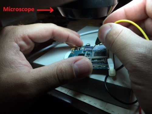 非破壞性方法找出行動裝置eMMC測試點做物理鏡像 - OSSLab.com