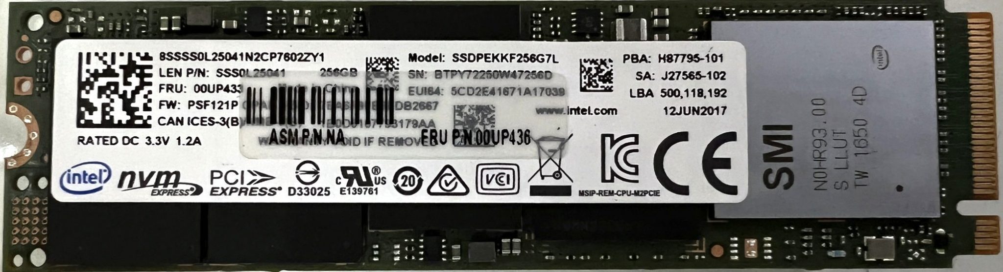 Intel SSDPEKKF256G7L 256GB - OSSLab.com