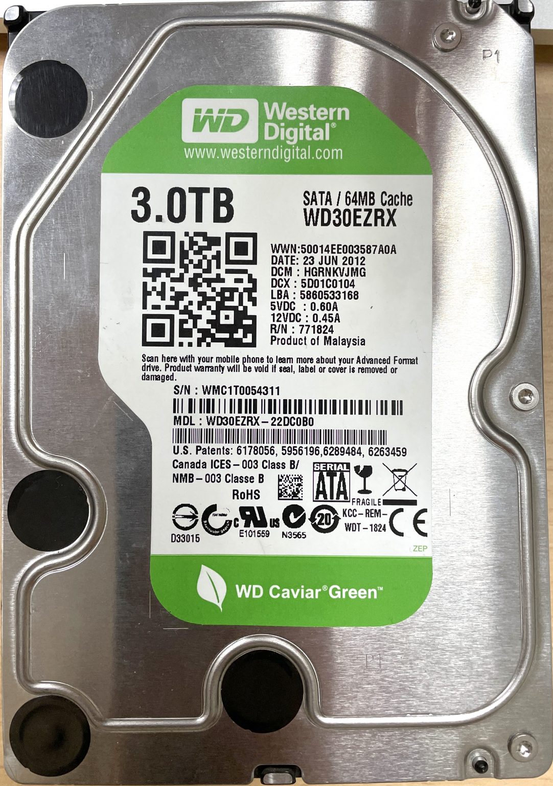 WD WD30EZRX 3TB - OSSLab.com